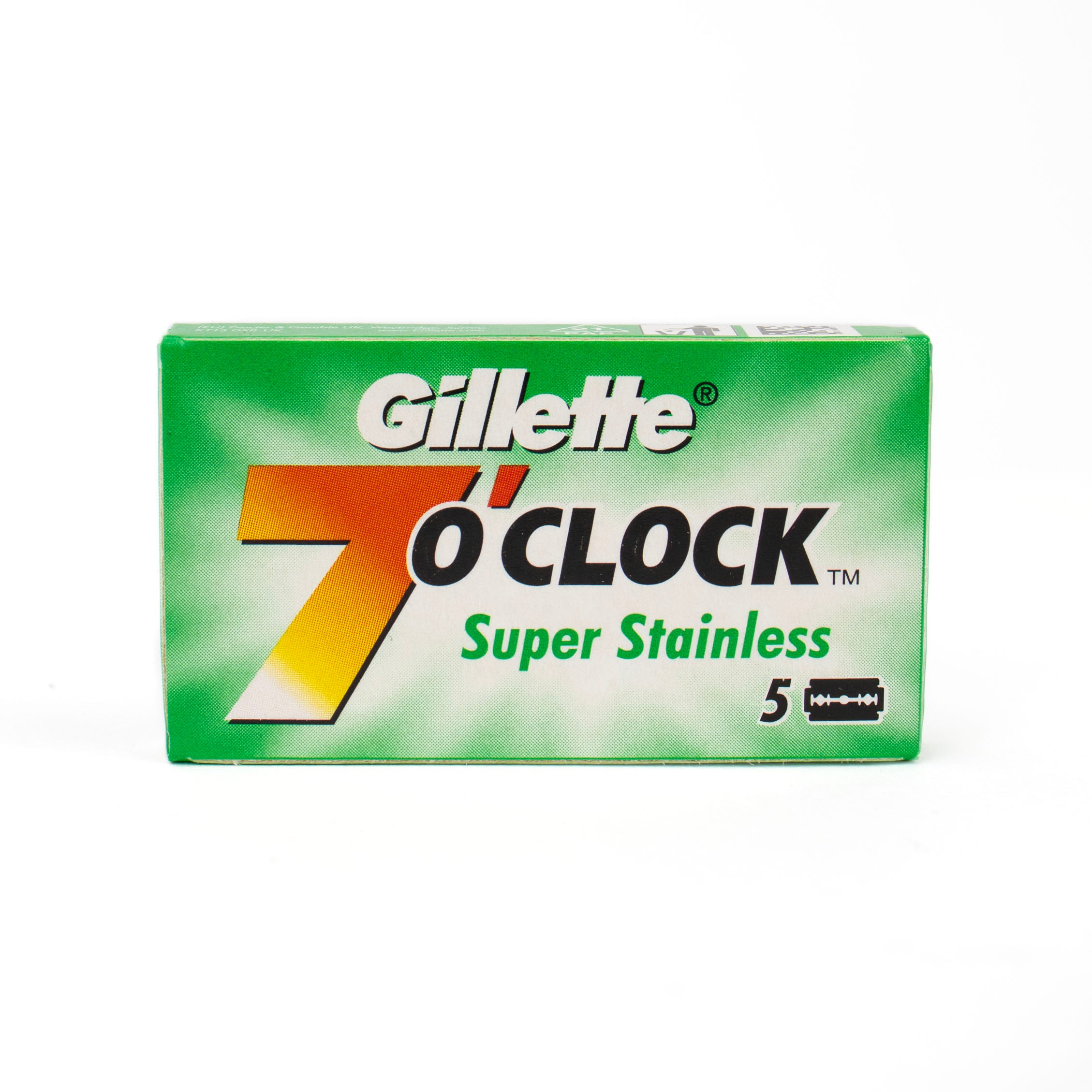 Gillette 7 O'clock Super Stainless Green Safety Razor Blades (Pack of