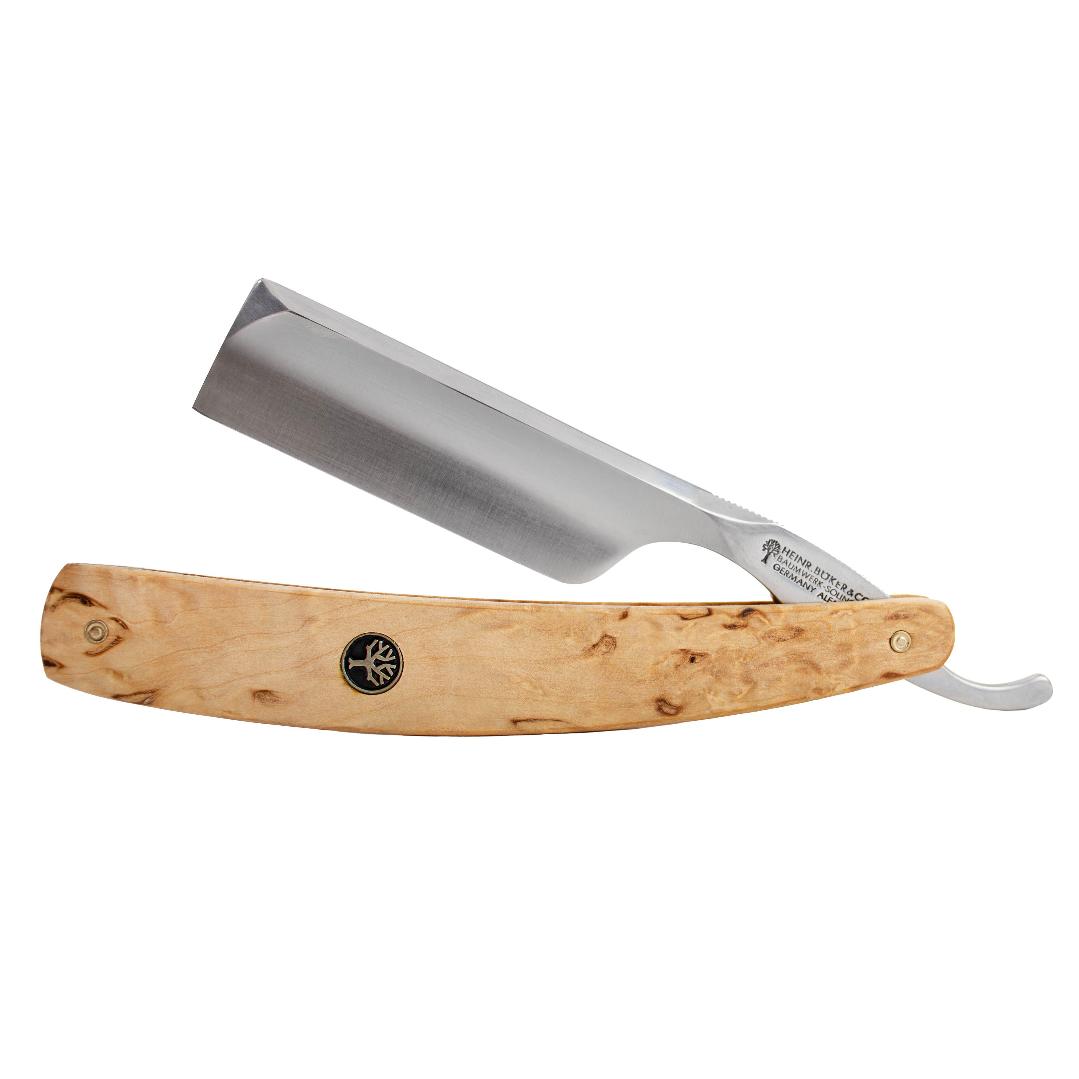 The Celebrated Curly Birch - Boker Straight Razor 6/8